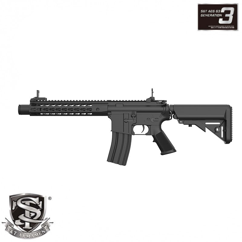 S&T M4 URX4 KM 10" Challenger Line G3 AEG BK (COLT engraved) – S&T ...