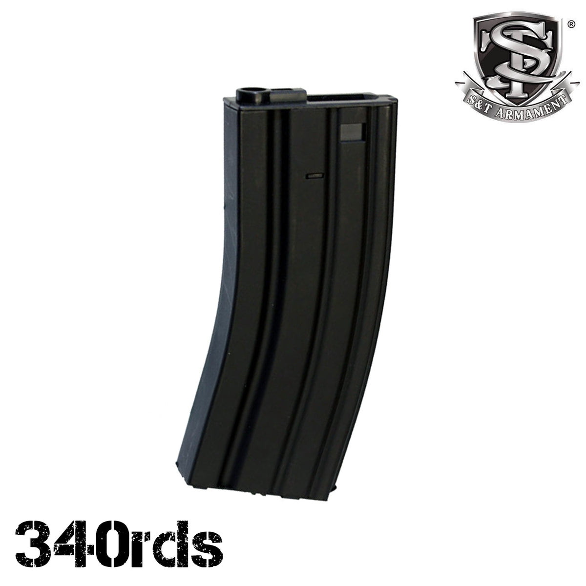 S&T M4 AEG 340Rds Steel Magazine BK – S&T Armament (Smart Team)